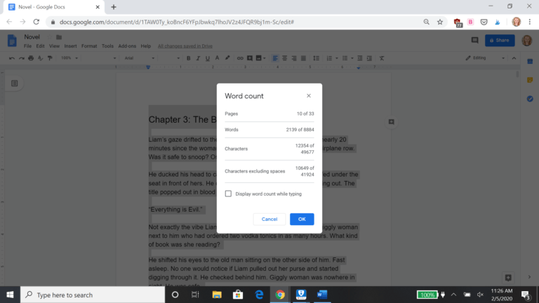 How to See Word Count in Google Docs As You’re Writing